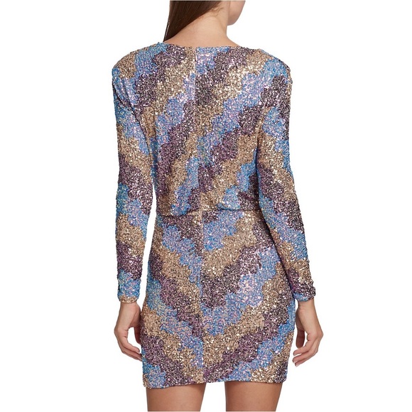 SAYLOR | Dresses | New Saylor Zigzag Sequin Kinney Mini Eras Dress In ...
